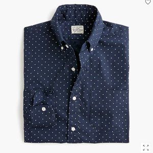 J. Crew | Shirts | Jcrew Slim Untucked Stretch Secret Wash Shirt In Mini Dotl726nwtcotton | Poshmark